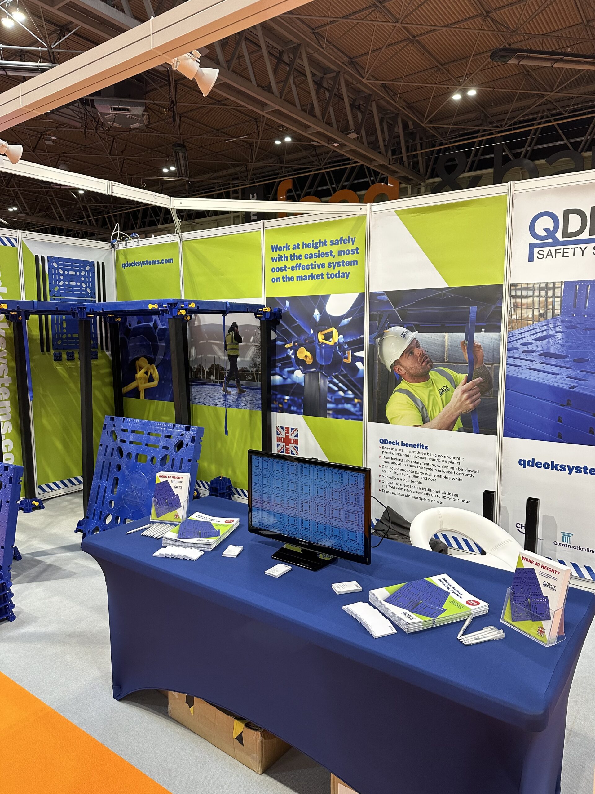 QDeck Safety Systems UK Construction Week 2023 Display